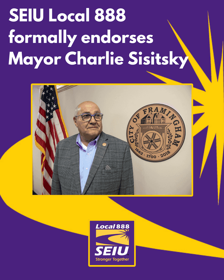 SEIU Local 888 formally endorses Mayor Charlie Sisitsky